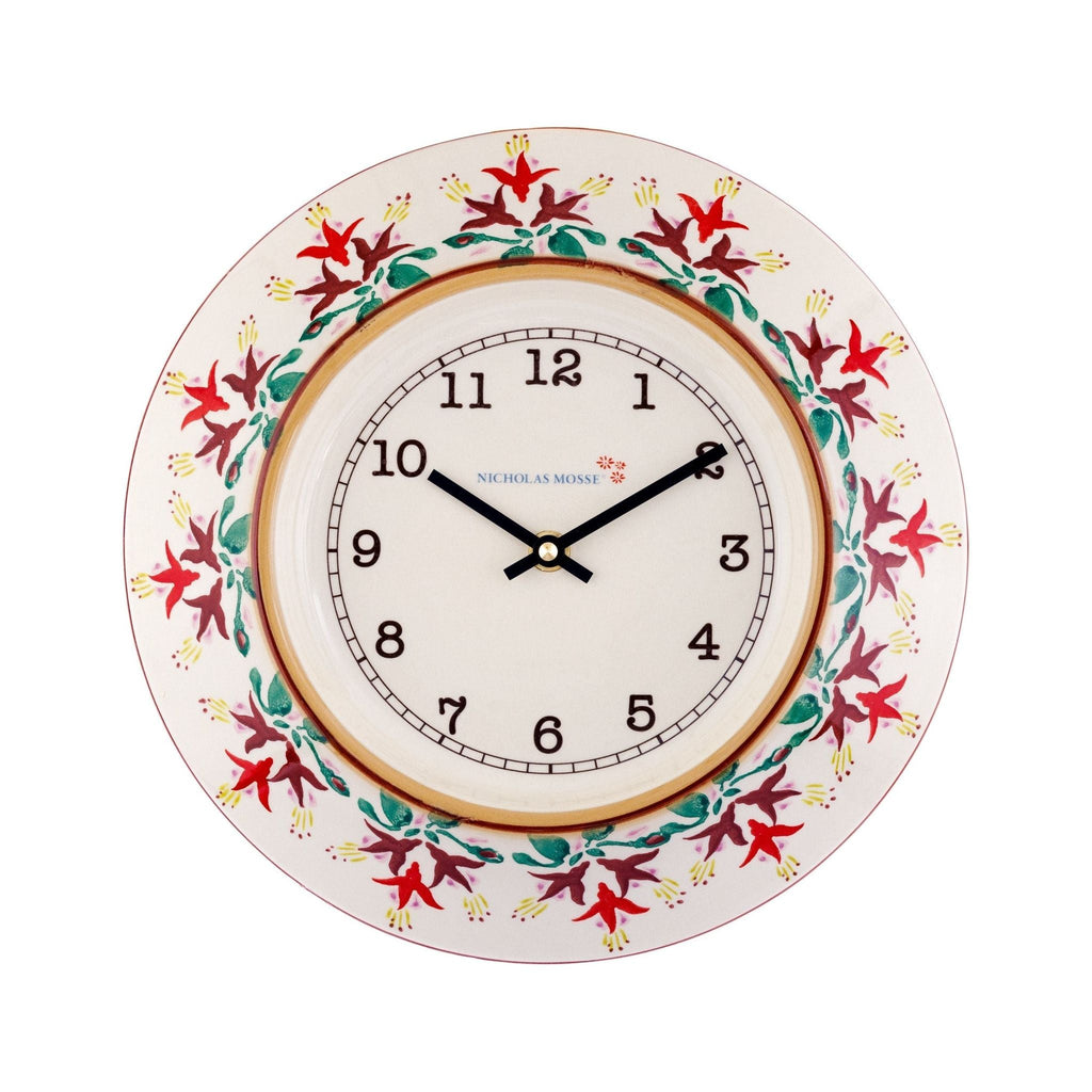 Large Wall Clock Fuchsia | NicholasMosse.com