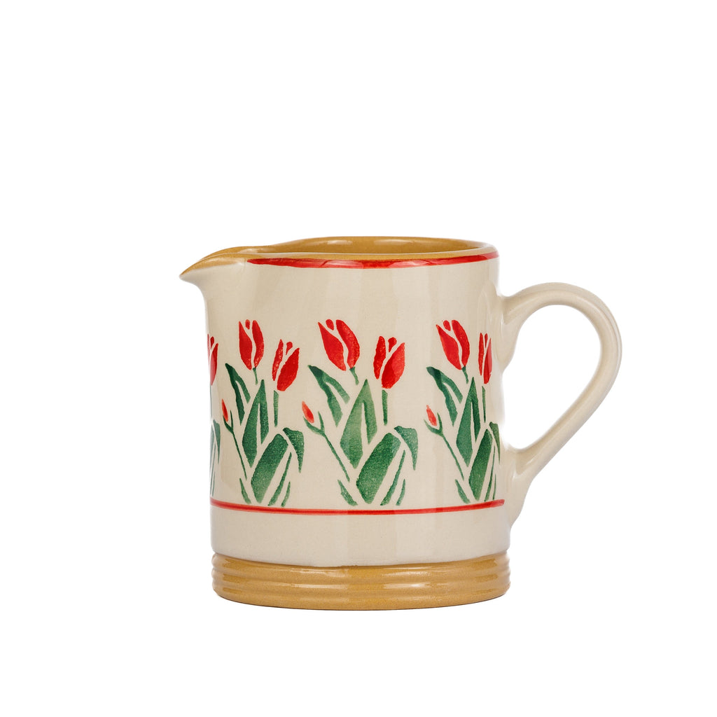 Small Cylinder Jug Red Blooms | NicholasMosse.com