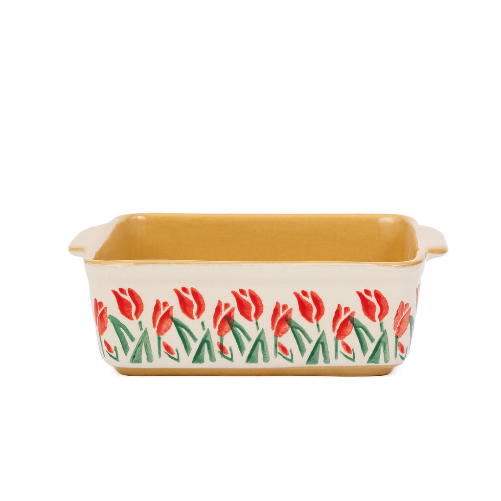 Small Square Oven Dish Red Blooms | NicholasMosse.com